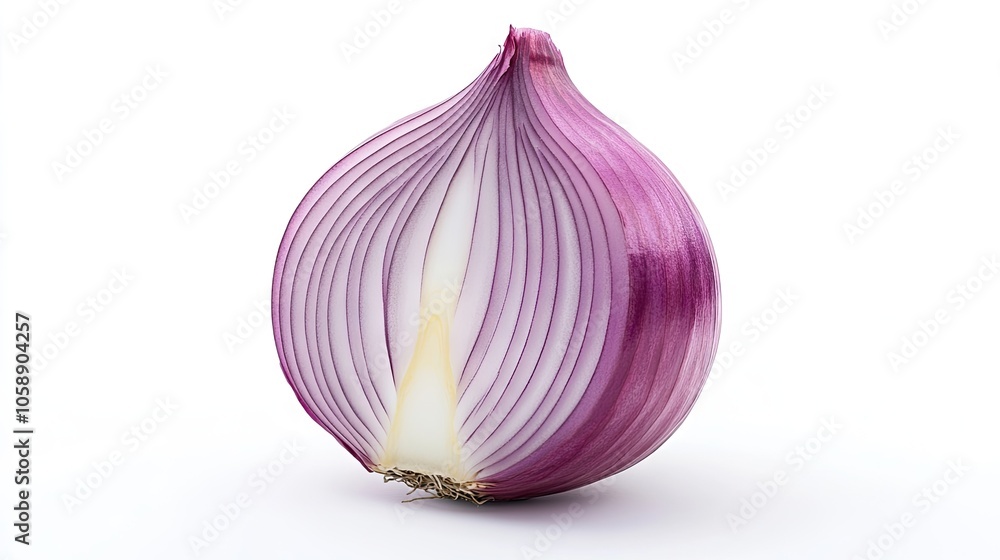 Onion isolated with a clean cut out style, emphasizing the vibrant ...