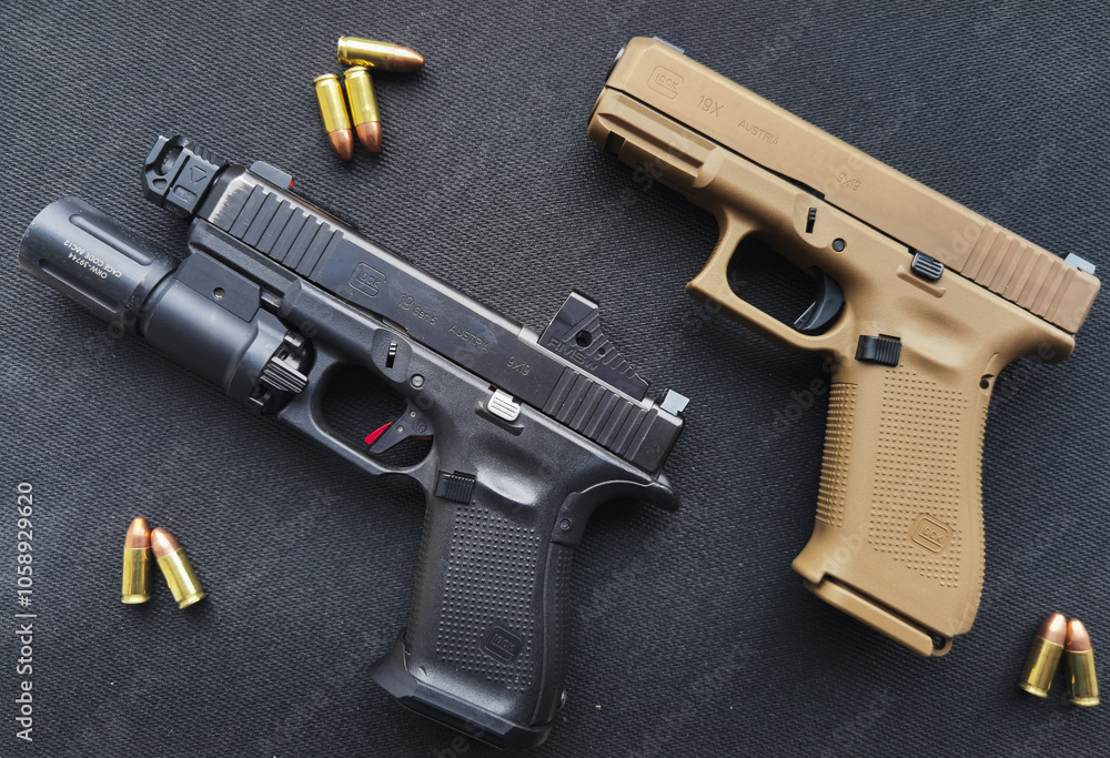 Baltics, November 1, 2024. Illustrative editorial. Modern Glock 19X ...