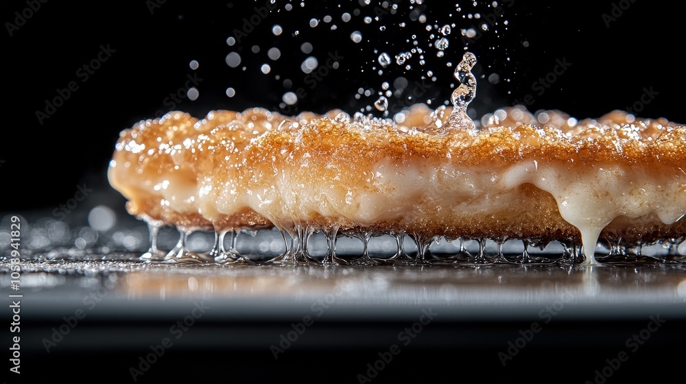 Melted Cheese Texture Golden Brown Gooey Dripping Food Photography ...