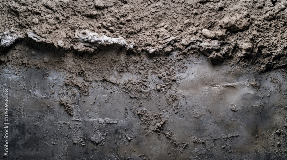 compacted soil at the trench bottom, tool positioned for additional ...