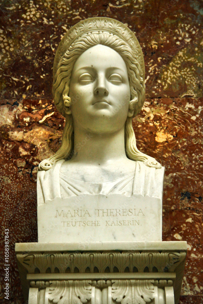 Donaustauf, Germany - October 26, 2024: Bust of German queen Maria ...