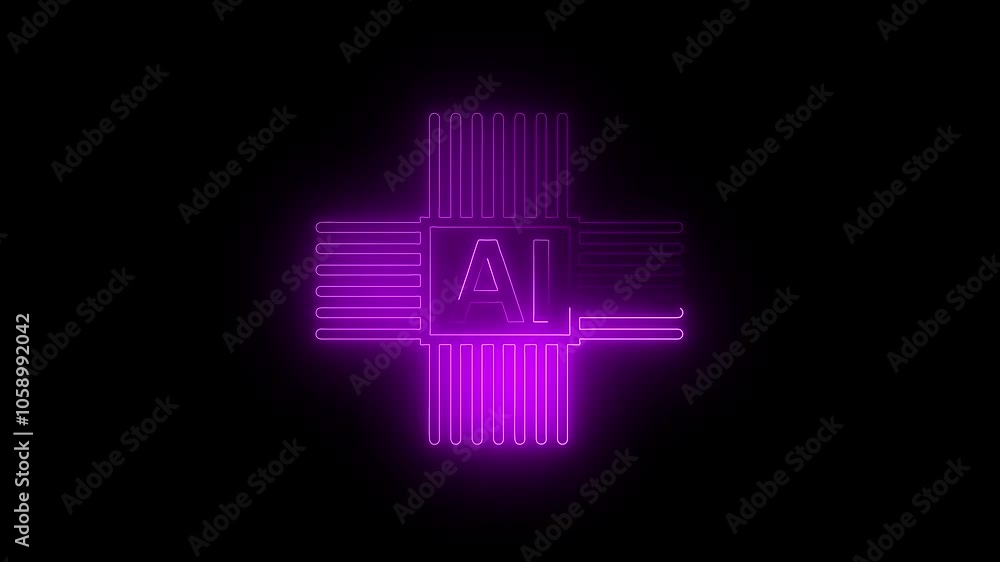 Motion graphic of Blue digital AI logo with futuristic technology ...