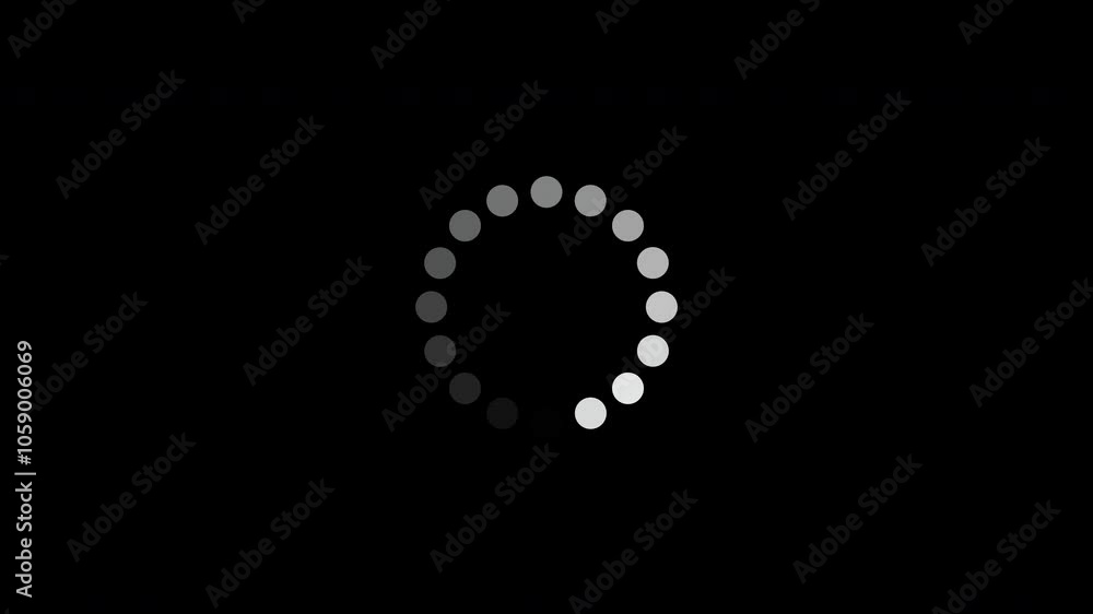 Loading circle animation. Round loading animation. White gradient ...