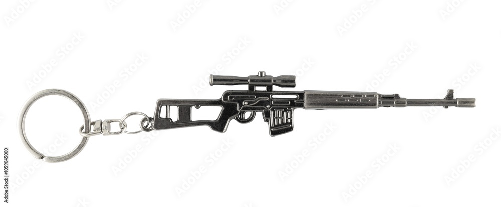 The keychain soviet army sniper rifle SVD by Dragunov with optic sight Stock Photo | Adobe Stock