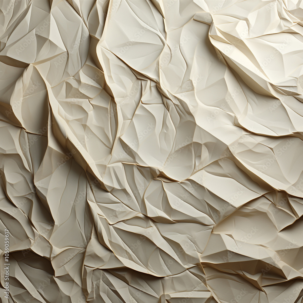 Crumpled paper, fold marks, texture, abstract tile, rough textured page ...