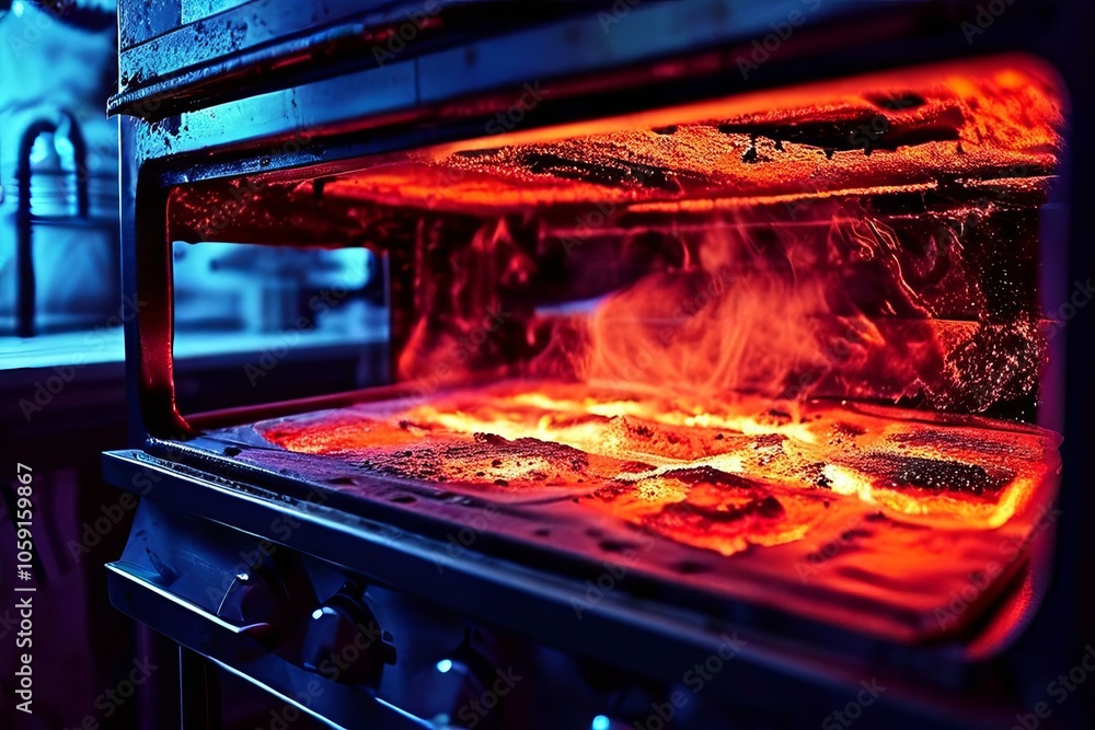 Poster infrared oven interior an infrared photograph of the interior of ...