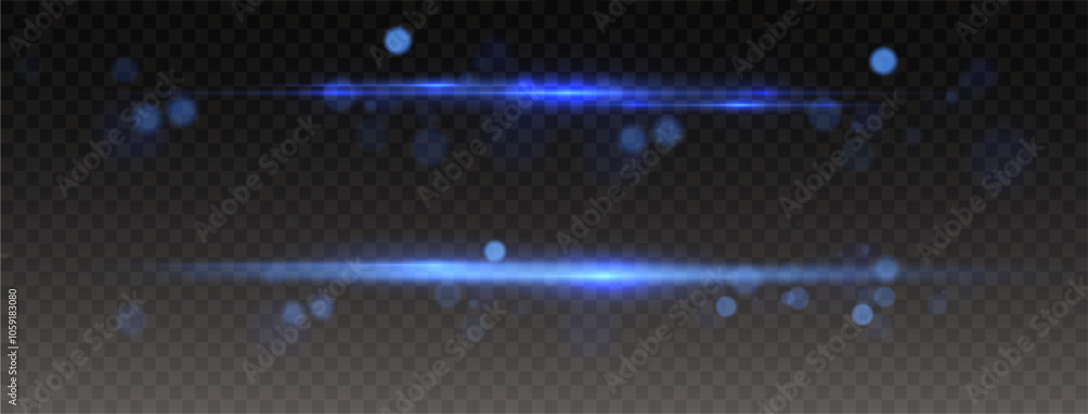 Blue line light effect. Golden glowing neon lines. The blue glow of ...