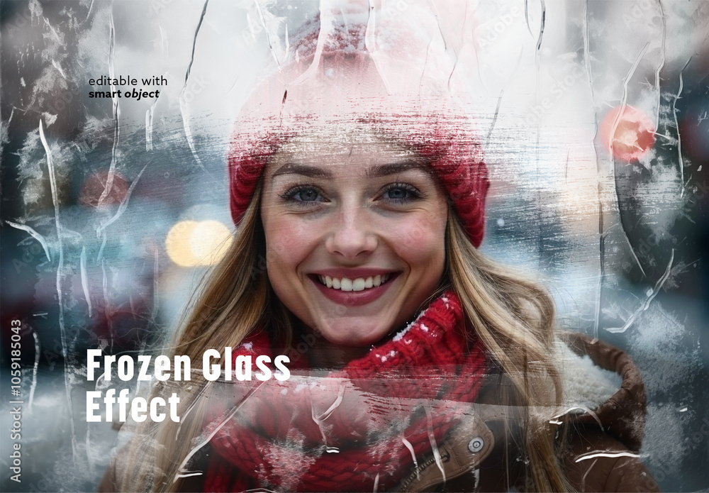 Frozen Glass Effect with Ai Elements Stock Template | Adobe Stock