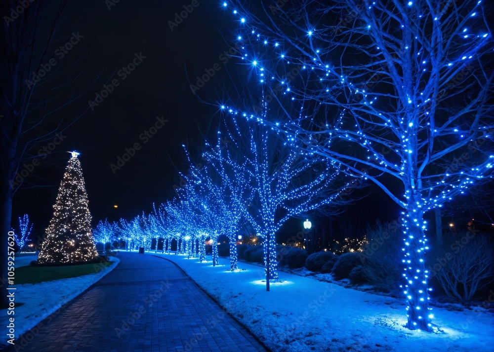 Blue Christmas Light Pulse with Lens Flare Effect for Stunning Tilt ...