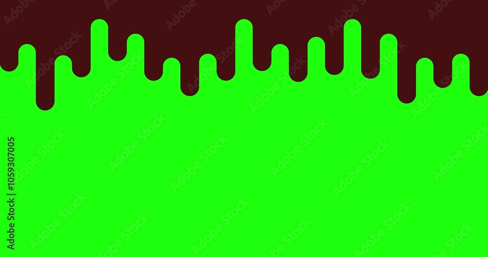 Melted chocolate dripping animation. Dessert background with melted ...