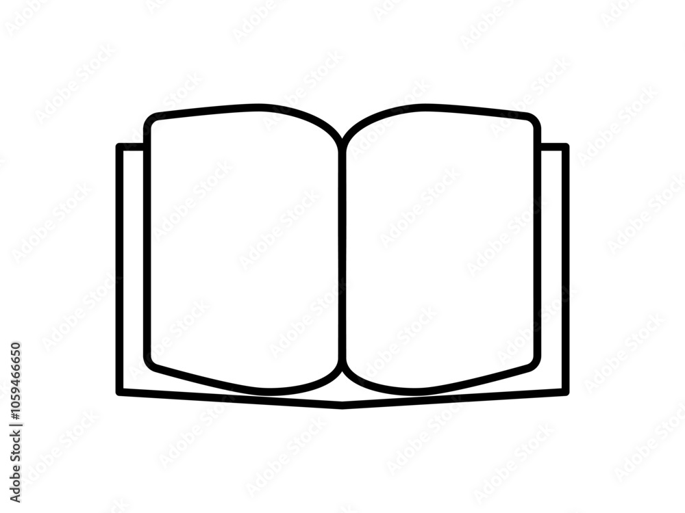 Vector open book Icon for mobile and UI. Book icon vector illustration ...