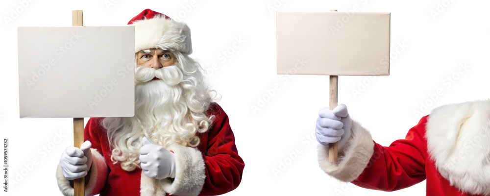 Different santa claus hand gestures, santa hand with poster , santa ...