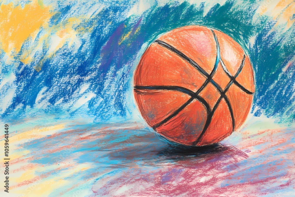 Basketball-themed backdrop , with rich colors and subtle shading, ideal ...
