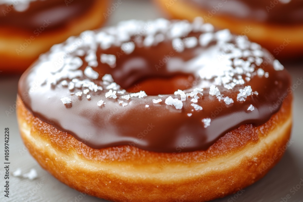 Indulge in a delectable chocolate cronut served fresh for dessert ...