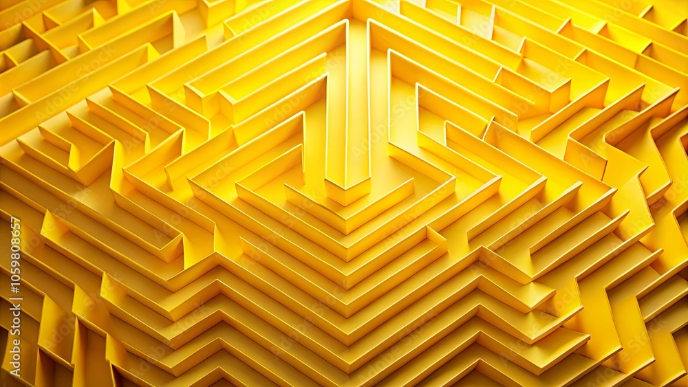 A golden labyrinth of layered, intricate paths, beckoning the viewer to ...