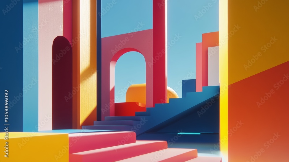 Animation with smooth transitions and bold colors symbolizing visually ...
