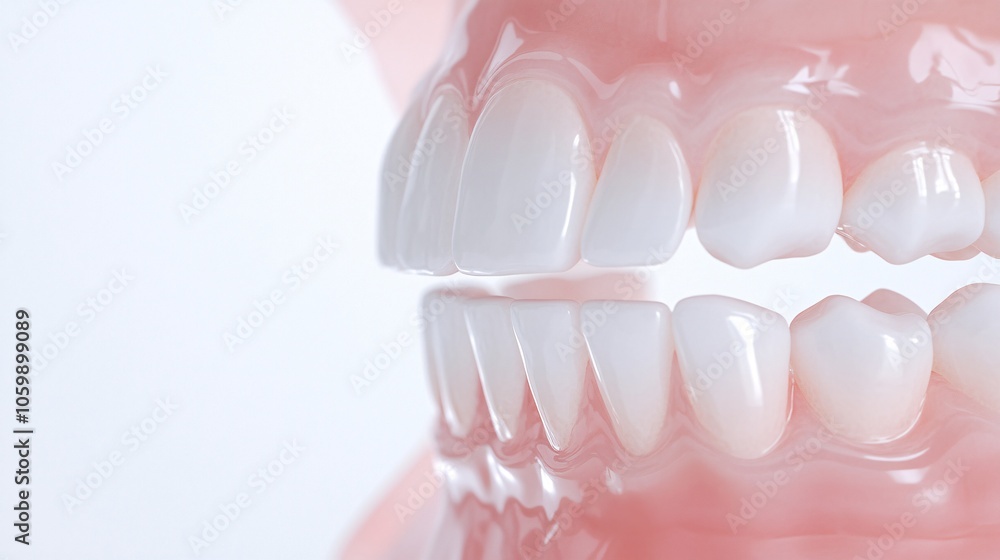 anatomically accurate teeth model, porcelain-like tooth surfaces ...