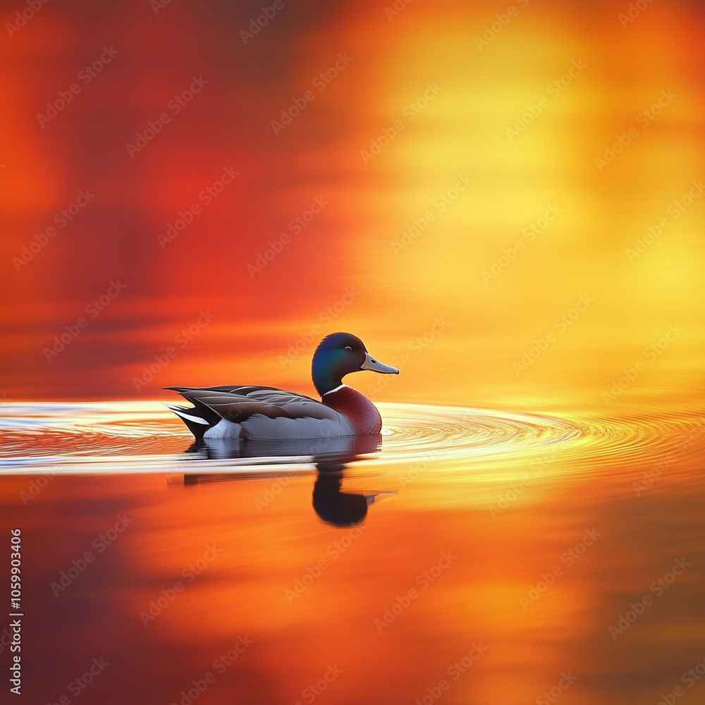 Mother Duck Leading Ducklings Near Eggs in a Farmyard Setting Stock ...