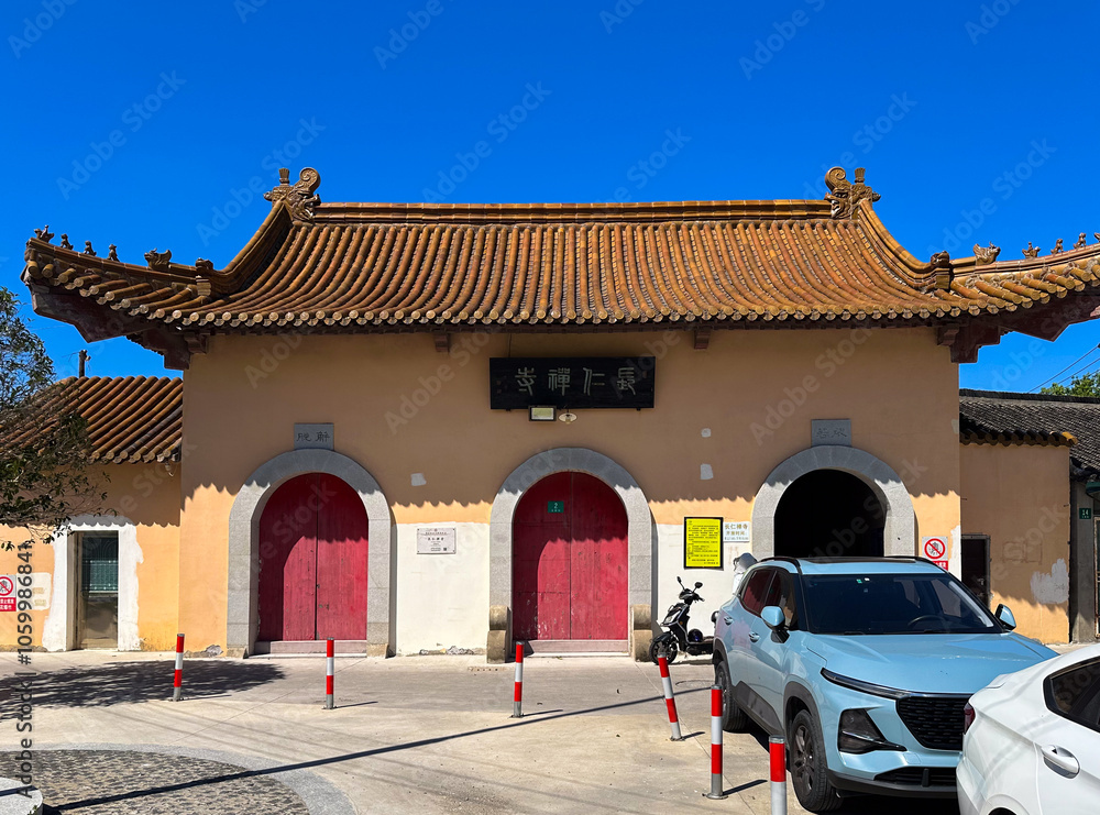 Historic Changren Buddhist Temple outside Chuansha Ancient Town, Pudong ...