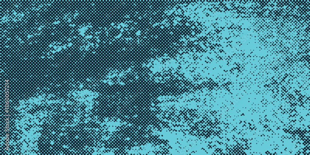 Dots halftone blue color pattern gradient texture with technology ...