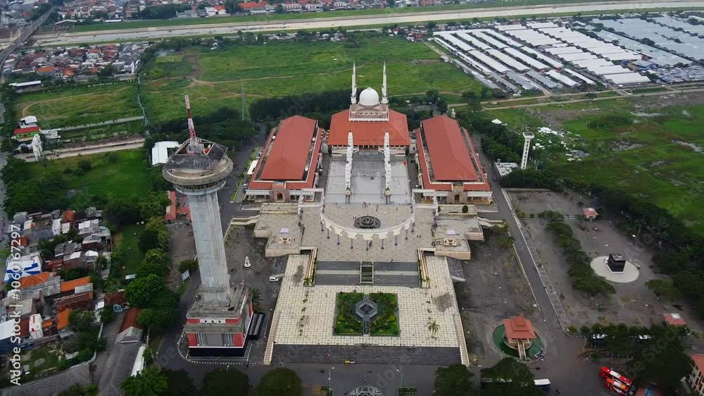 grandeur of Central Java Grand Mosque Semarang Indonesia with the ...