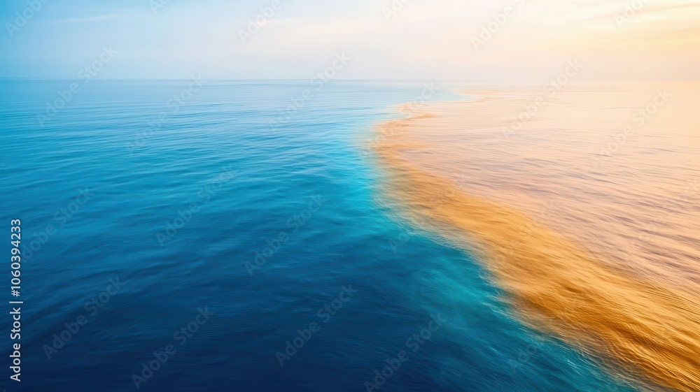 Satellite image of an offshore oil spill spreading across the ocean ...