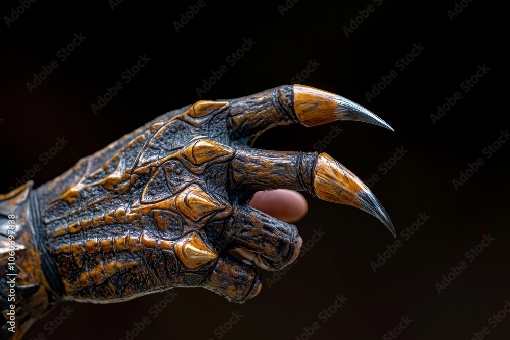 Detailed image of a sinister hand with sharp nails reaching out ...