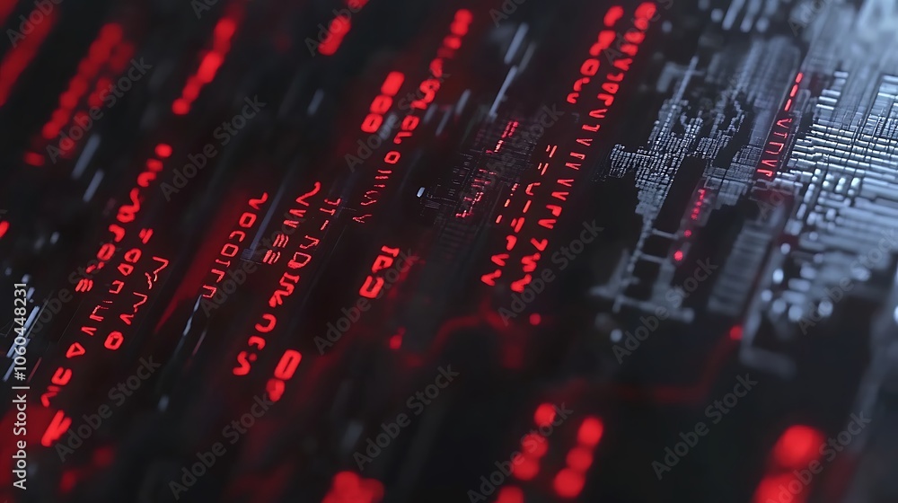 Cyberpunk Data Flow Subtle Blur Background with Space for Custom Text ...