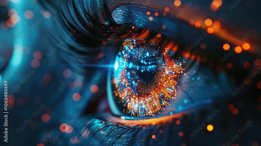 Eye of futuristic and Innovative Imagery AI and Automation use of ...