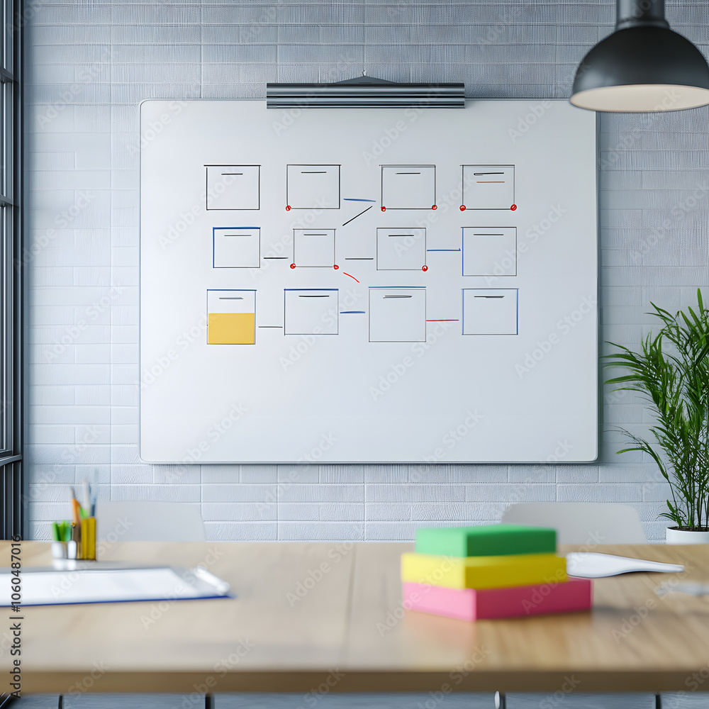 Team collaborates to develop a comprehensive business plan flowchart on ...
