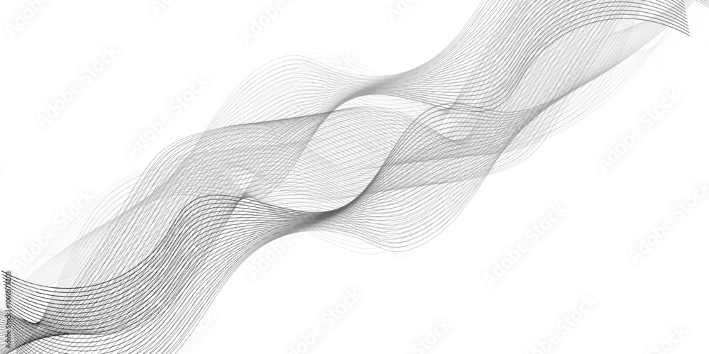 Abstract wave blend lines on transparent background. Design for banner ...