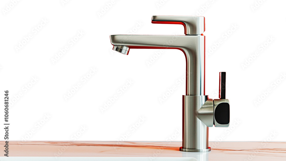 Basin Tap Isolated on White Background for Modern Bathroom Designs ...