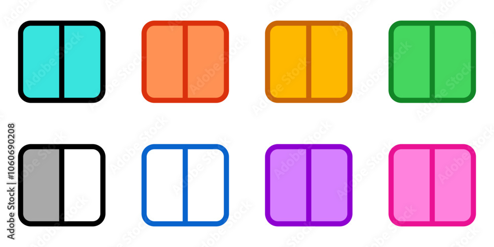 Editable vector layout split screen column icon. Part of a big icon set ...