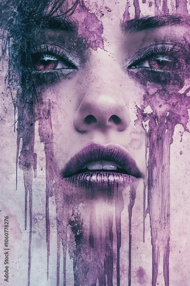 Captivating portrait of a woman with ethereal features and emotional ...