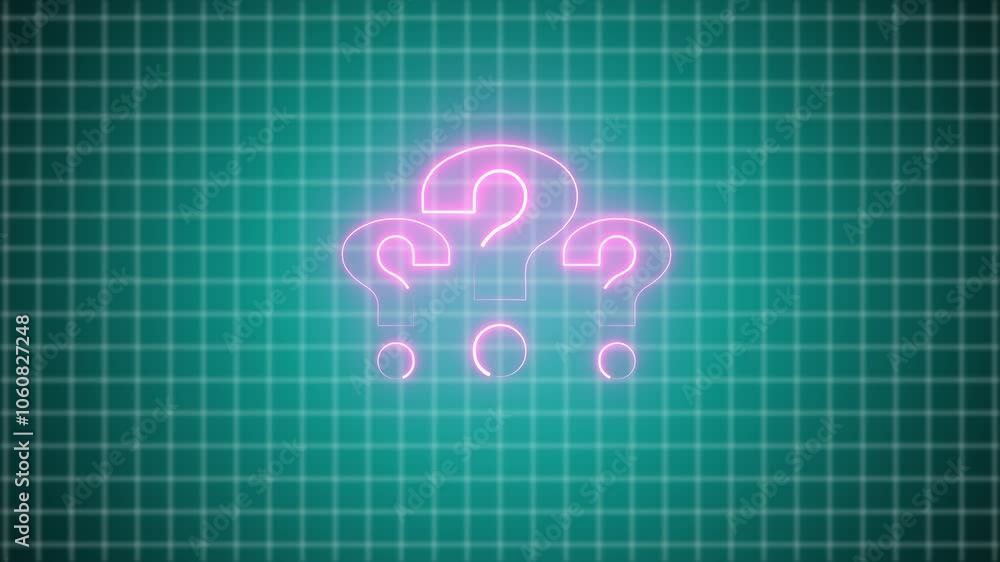 Animation of a moving black question mark on white background. question ...