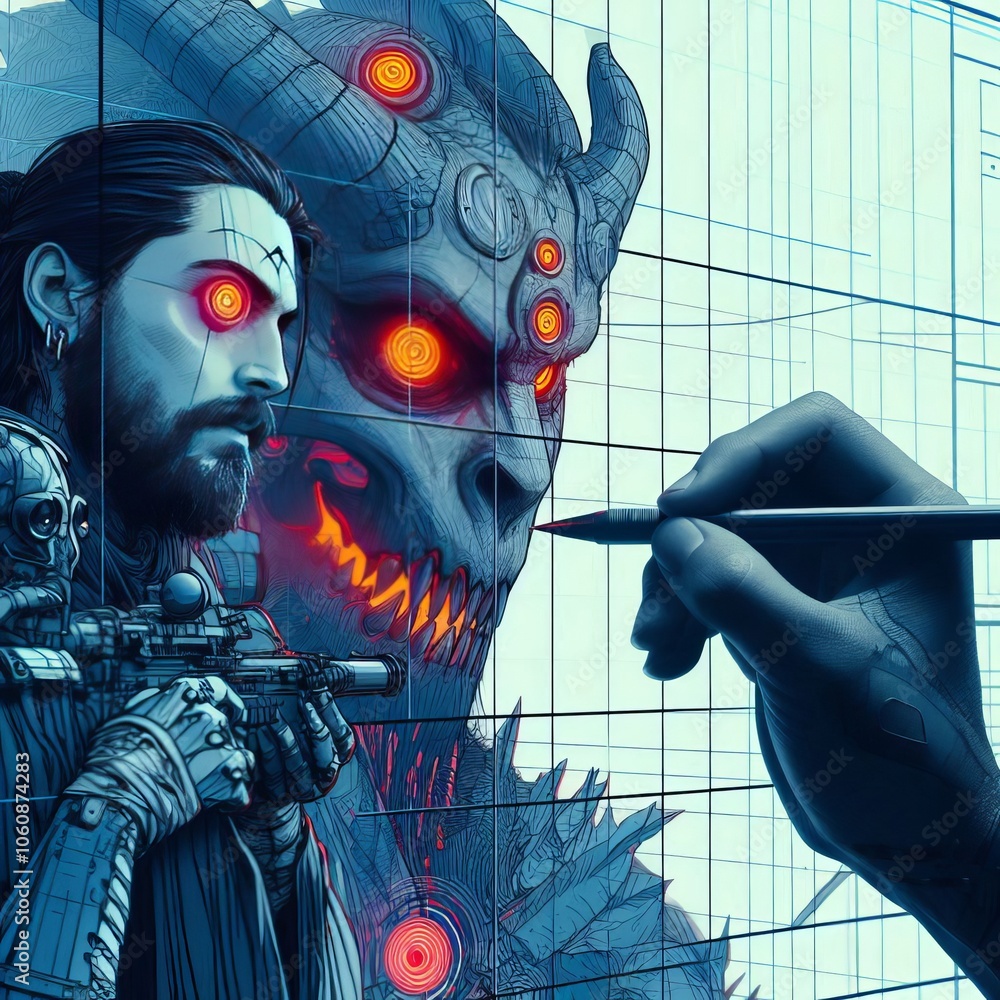 Rotoscoping Tracing over live action footage to create animated Stock ...