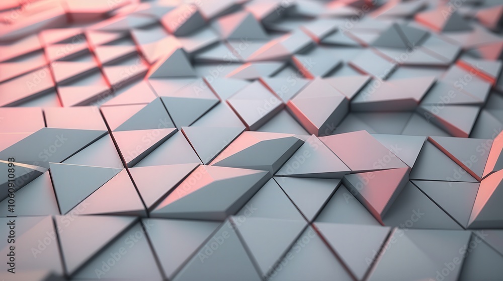 Triangular Depths, an intricate 3D background featuring layered ...