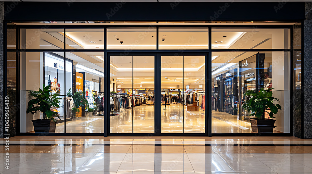 Glass entrance door, Shopping center mall entrance automatic doors with ...