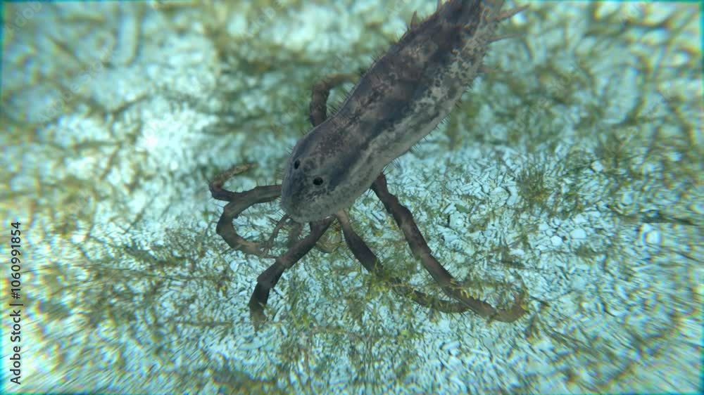 Animation of the extinct Eurypterid Hallipterus excelsior. Hallipterus ...
