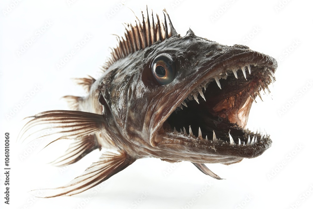 Deep-sea Anglerfish: A Close-up of a Striking Predator, showcasing its ...