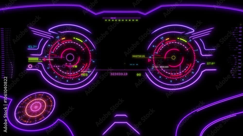 Sci-Fi HUD Night Visor Display - Loop - Overlay Graphic Element V2 ...