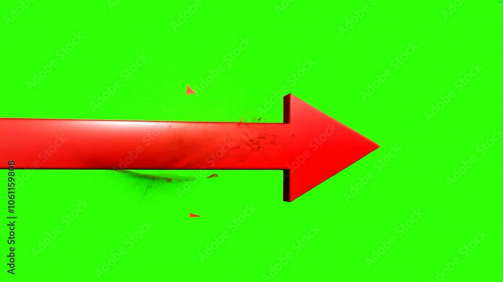 green failure background concept arrow Red crisis screen trend Negative ...