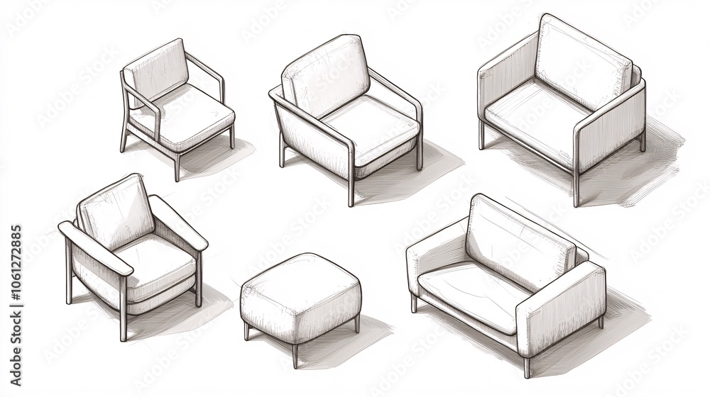 2410_018.contemporary furniture design drawings, comprehensive seating ...
