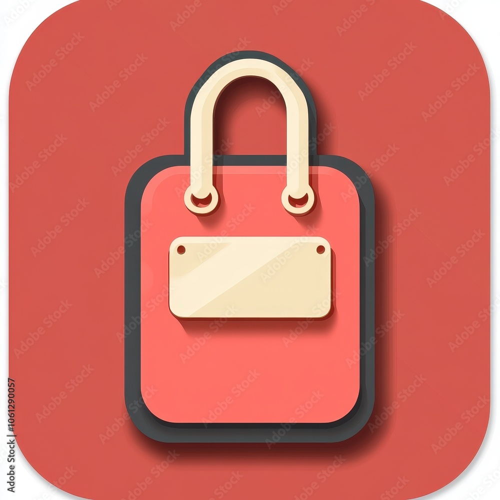 This simple luggage tag icon concept is perfect for apps related to ...