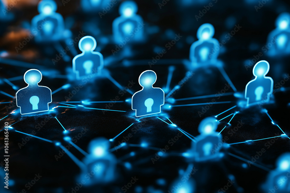 Connecting People A Glimpse into Digital Relationships Stock Photo ...