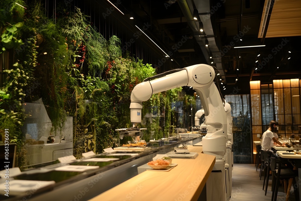 Futuristic Robot Operated Restaurant with Precision Engineered ...