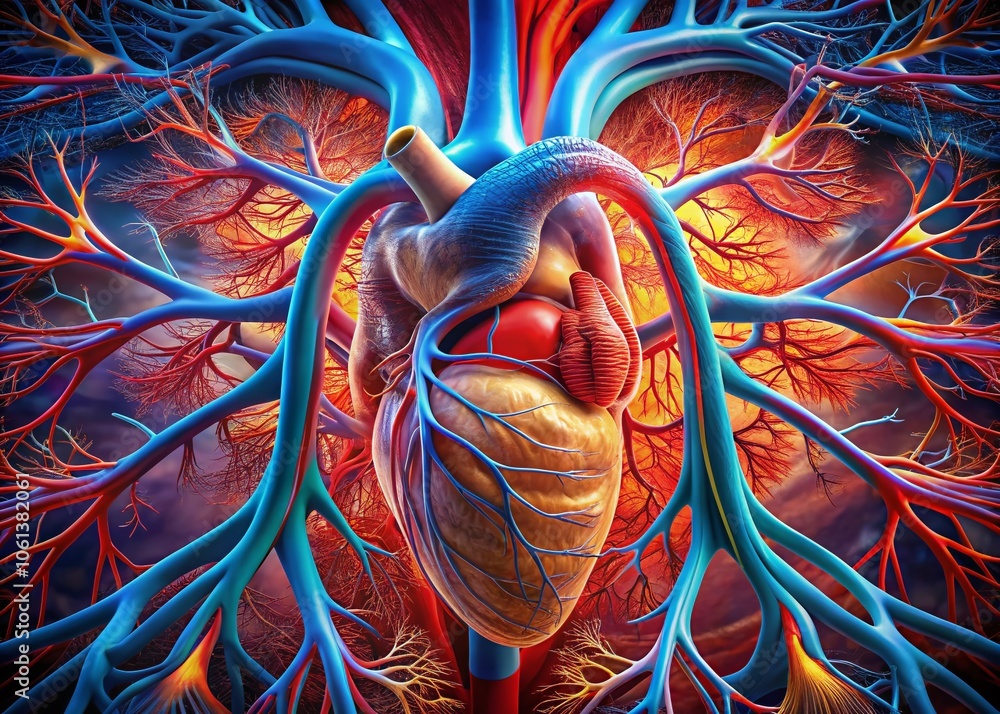 Detailed Macro Photography of the Aorta and Pulmonary Arteries ...