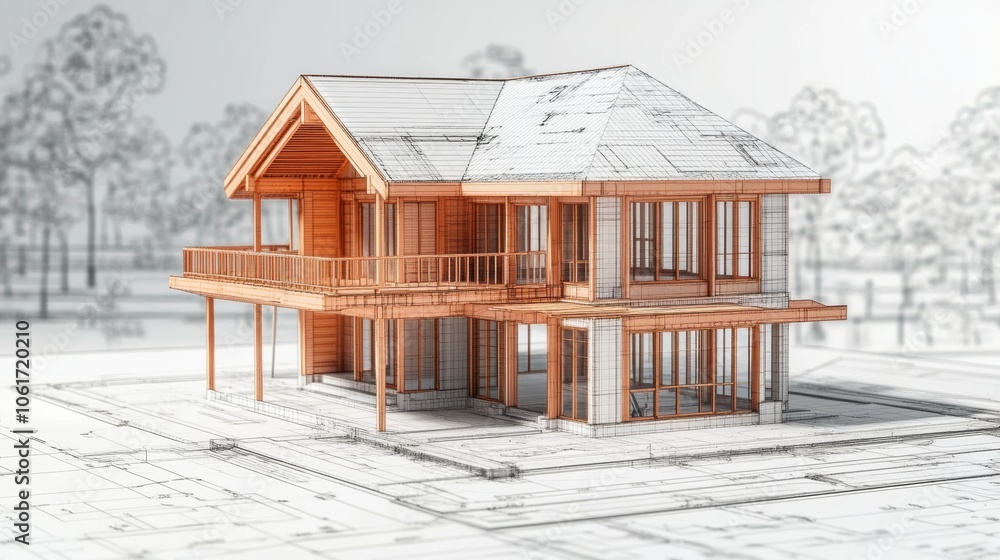 A structural engineering plan for a house construction project, with ...