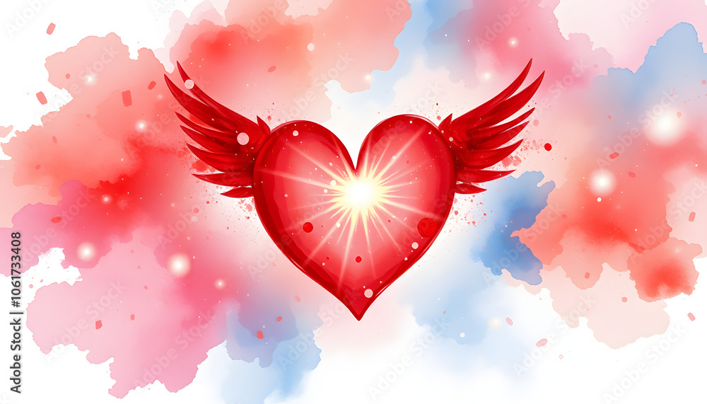 red heart love mind mental flying healing in universe spiritual soul ...
