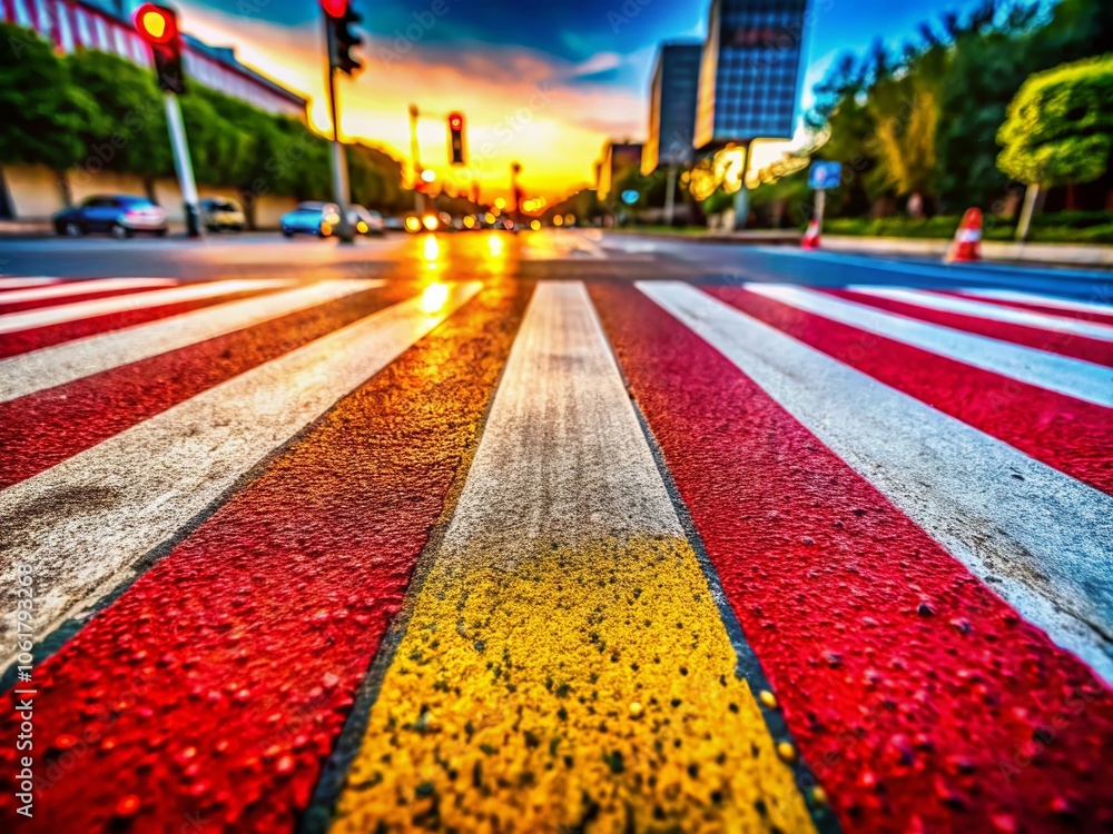 Macro Photography of Pedestrian Crossing Details: Stripes, Textures ...